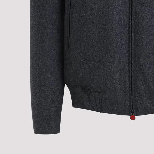 Kiton Virgin Wool Bomber Jacket - Gray