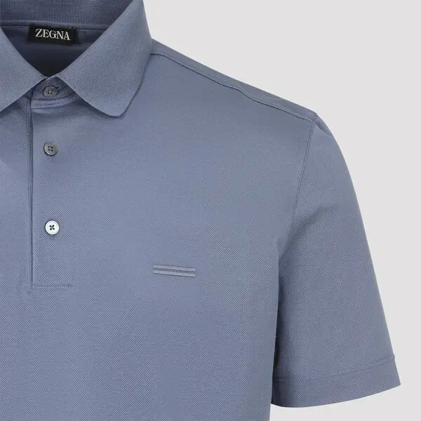 Zegna Cotton Polo - Blue