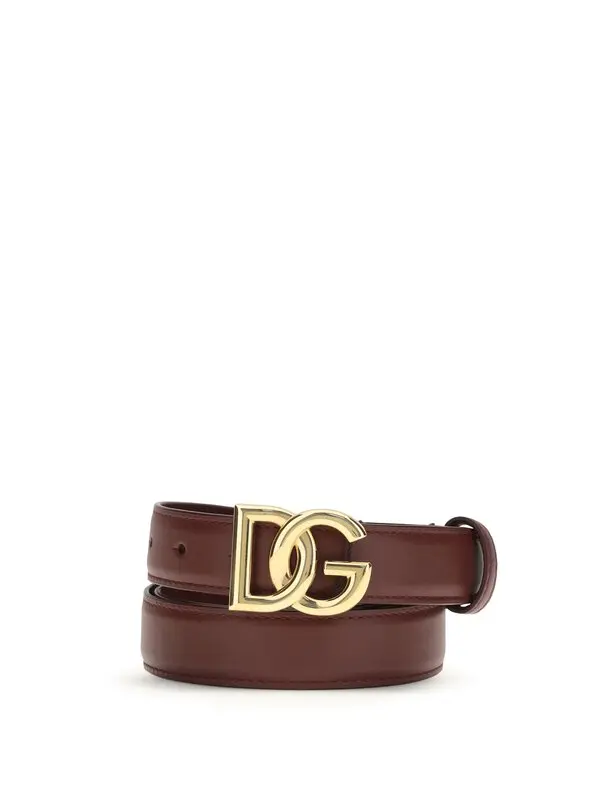 Dolce & Gabbana Calfskin Belt With Dg Logo - Multicolor