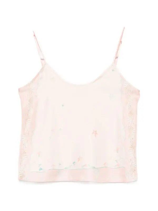 FORTE_FORTE Printed Silk Scoop Neck Top