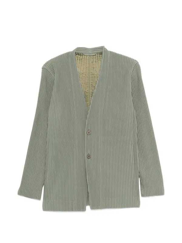 Issey Miyake Pleated Single-breasted Jacket - Multicolor