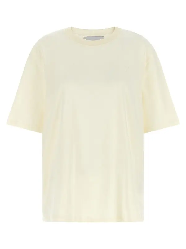 AMI Paris Heavy Cotton T-shirt With Embossed Logo - White