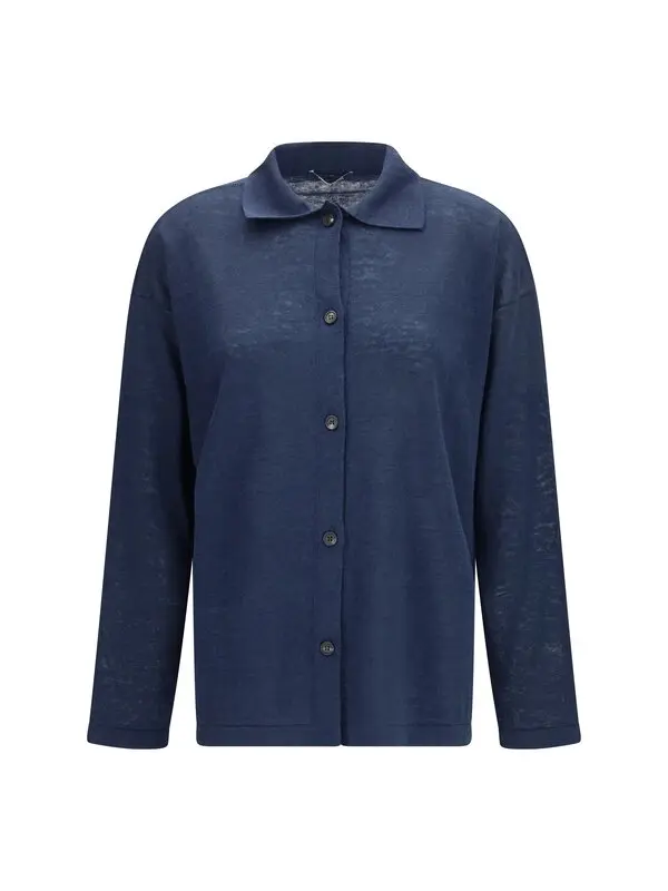 Max Mara Ribes Wool Cardigan - Blue