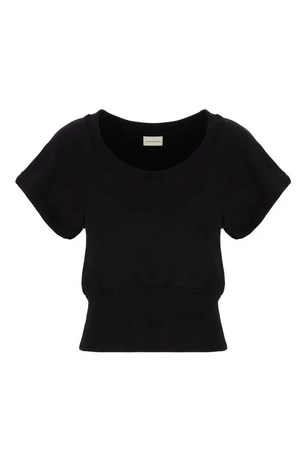Dries Van Noten Ribbed Cropped T-shirt - Multicolor