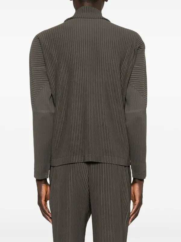 Issey Miyake Homme Plissé Long Sleeve Pleated Knitwear