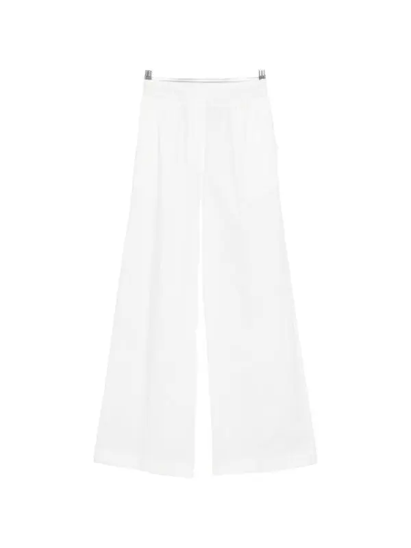 FORTE_FORTE Wide Leg Cotton Trousers - Multicolor