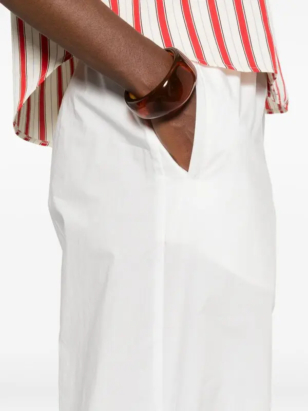 FORTE_FORTE Wide Leg Cotton Trousers - Multicolor