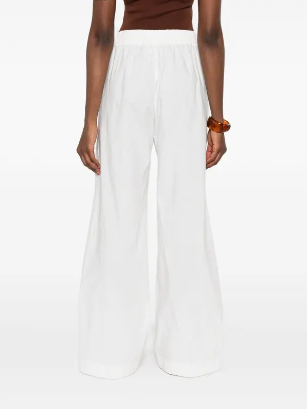 FORTE_FORTE Wide Leg Cotton Trousers - Multicolor