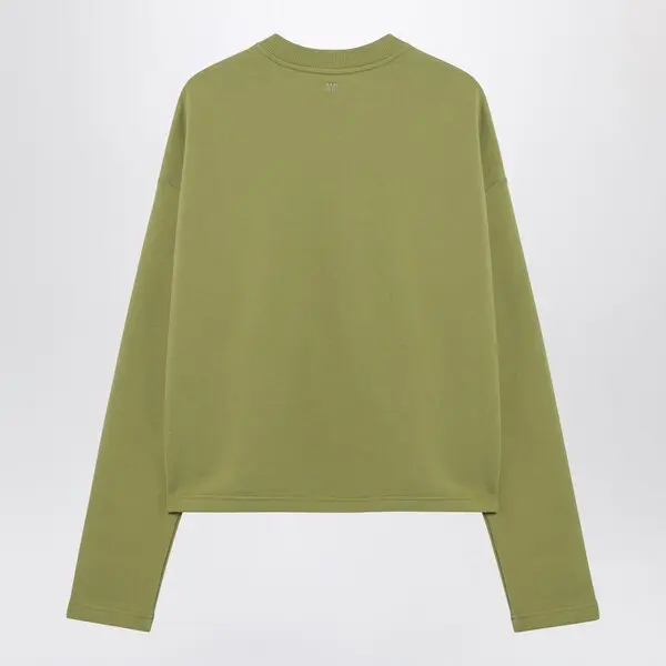 AMI Paris De Coeur Crewneck Sweatshirt - Green