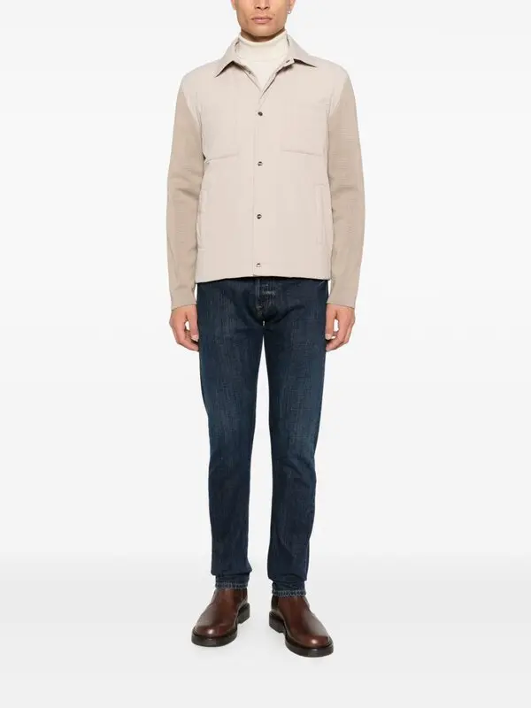 Herno Paneled Jacket With Point Collar