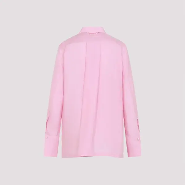 Carven Silk Shirt With Pleated Detailing