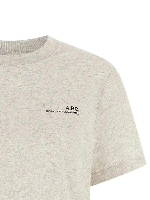 A.p.c. Organic Cotton Logo Print T-shirt