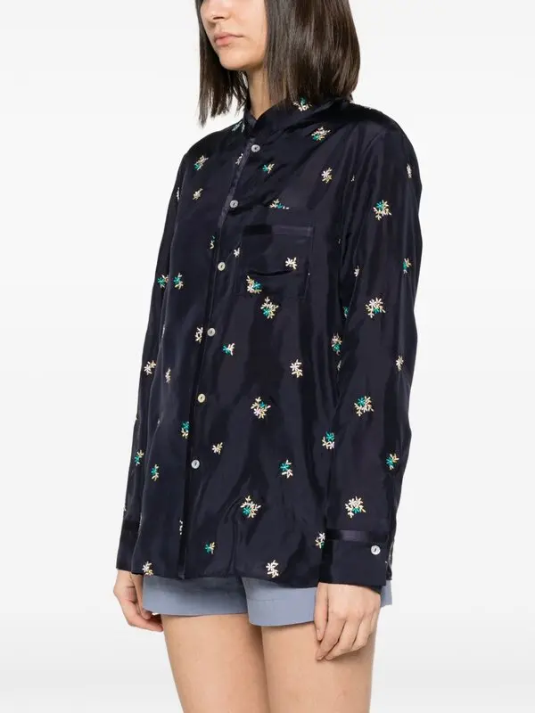 FORTE_FORTE Embroidered Silk Shirt - Multicolor
