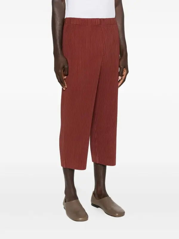 Issey Miyake Homme Plissé Pleated Cropped Trousers
