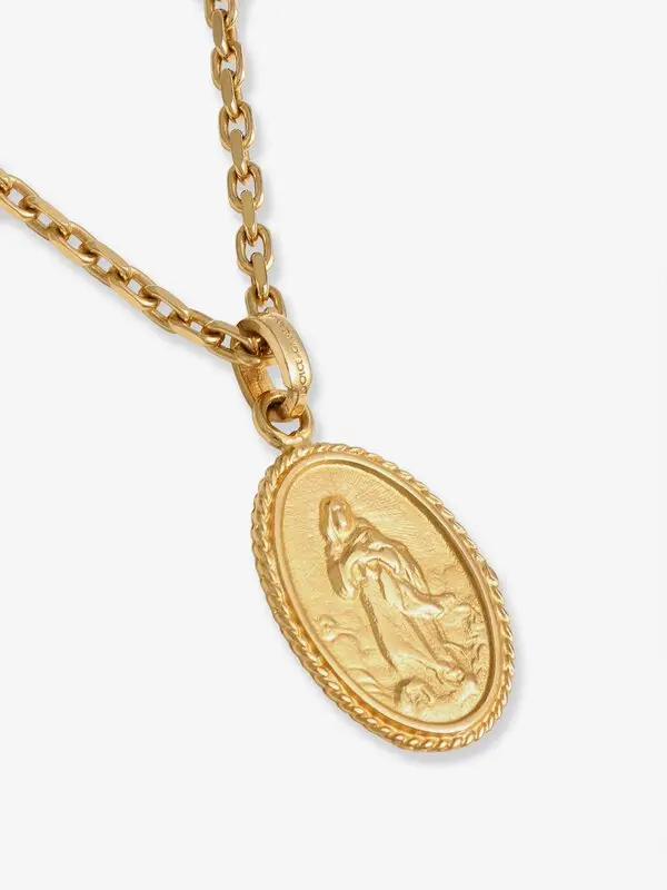 Dolce & Gabbana Brass Necklace With Oval Charm - Multicolor
