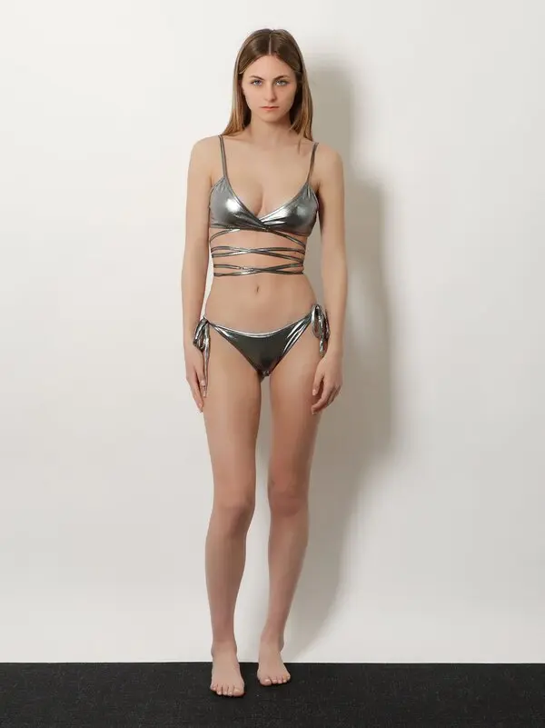Attico Il Primo Bagno Lycra Bikini With Metallic Effect - Multicolor