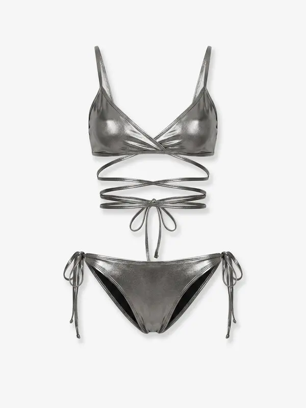 Attico Il Primo Bagno Lycra Bikini With Metallic Effect - Multicolor