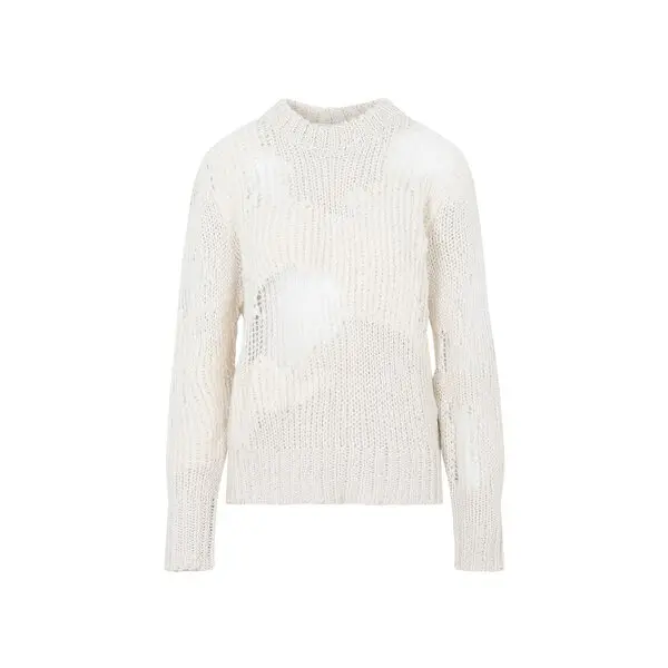 Chloé Distressed Wool Blend Sweater - Multicolor
