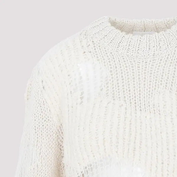 Chloé Distressed Wool Blend Sweater - Multicolor