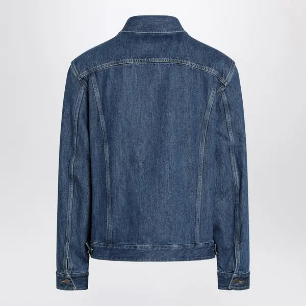 Valentino Garavani Denim Jacket With Vgold Detail - Blue