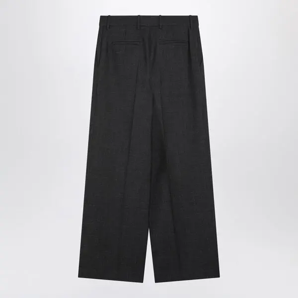 Givenchy Dark Grey Wool Wide Trousers
