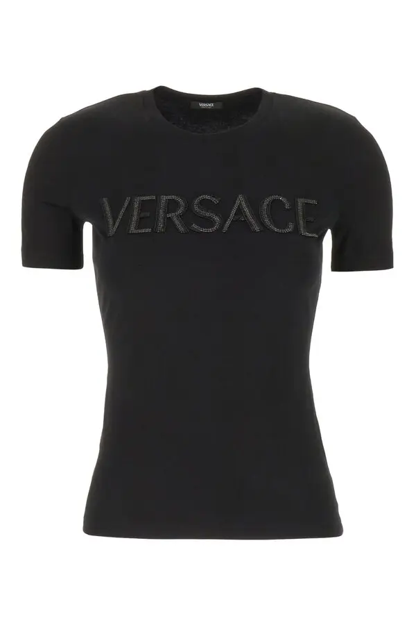 Versace T-shirt With Embellished Logo
