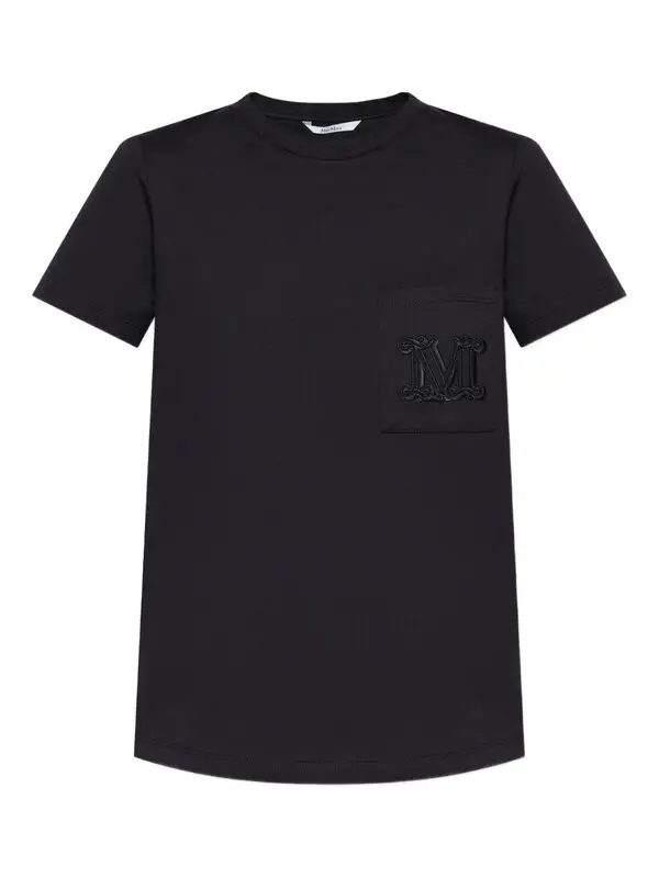 Max Mara Cotton T-shirt With Embroidered Logo