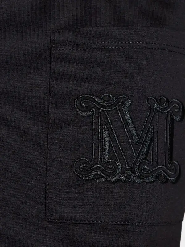 Max Mara Cotton T-shirt With Embroidered Logo