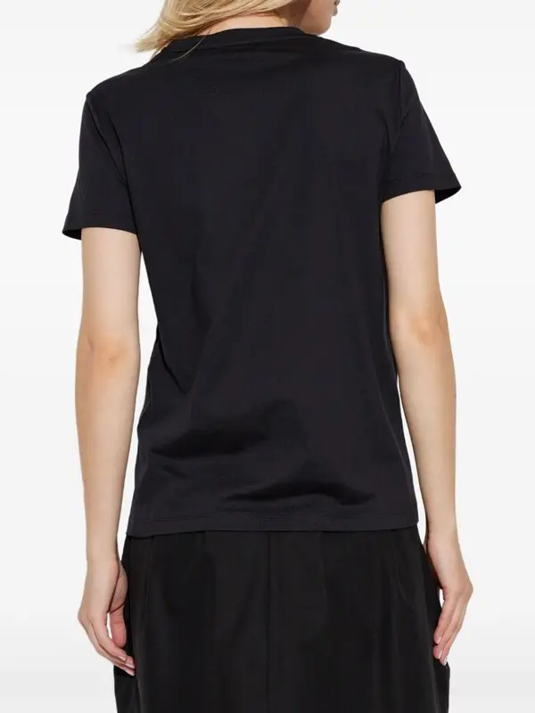 Max Mara Cotton T-shirt With Embroidered Logo