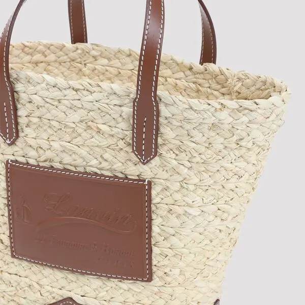 LANVIN Straw Catch Basket Handbag