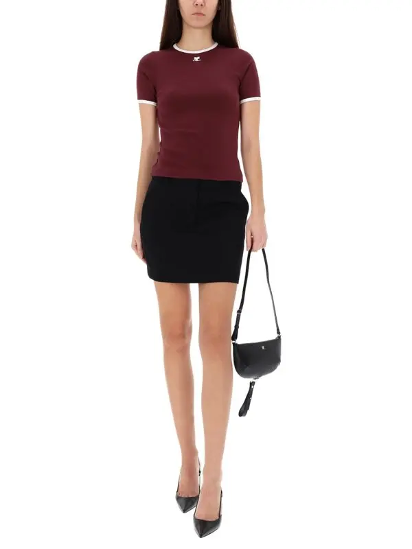 COURREGES Signature Contrast T-shirt - Multicolor