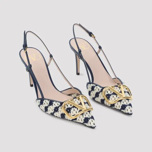 Valentino Garavani Slingback Heels With V Logo Detail