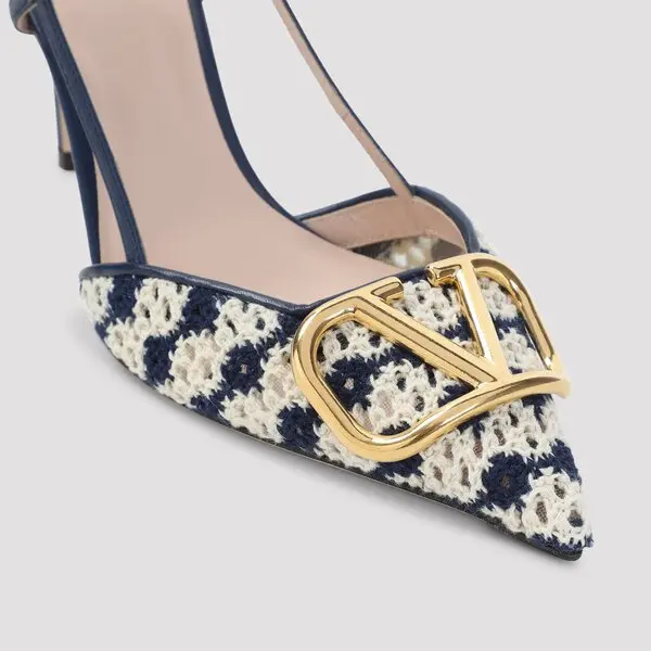 Valentino Garavani Slingback Heels With V Logo Detail