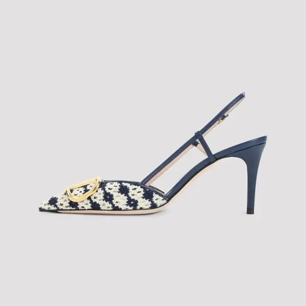 Valentino Garavani Slingback Heels With V Logo Detail