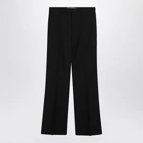 Valentino Garavani Wool-blend Flared Trousers - Black