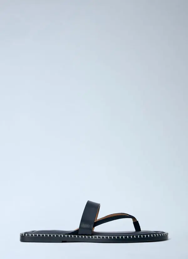Dries Van Noten Leather Thong Sandals