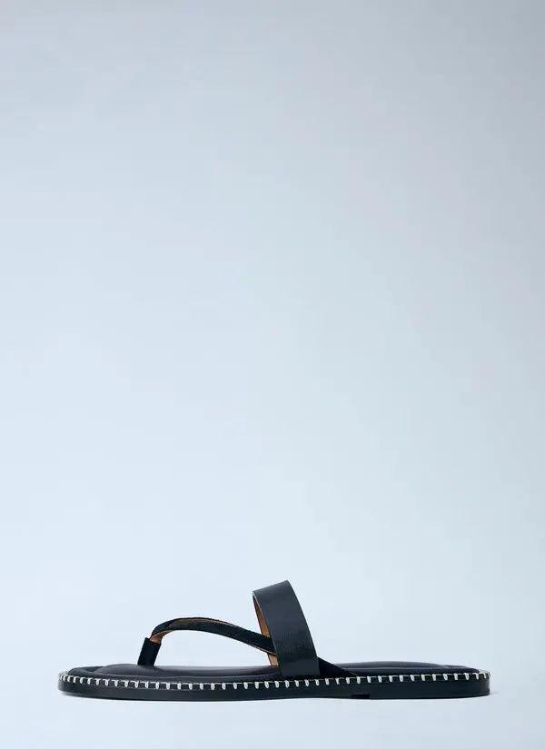 Dries Van Noten Leather Thong Sandals