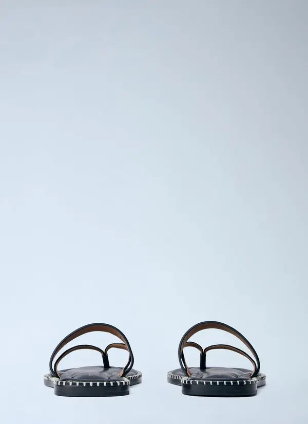 Dries Van Noten Leather Thong Sandals