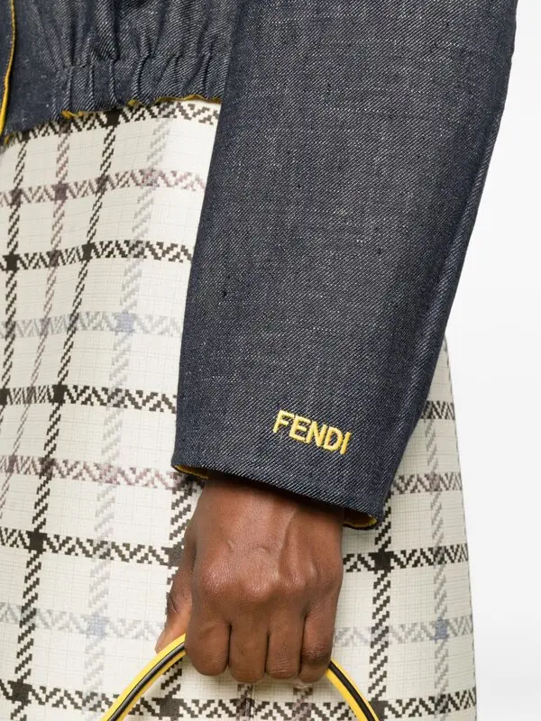 Fendi Embroidered Denim Jacket - Multicolor
