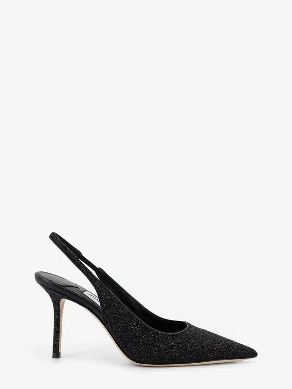 JIMMY CHOO Love Glitter Slingback Pumps - Black