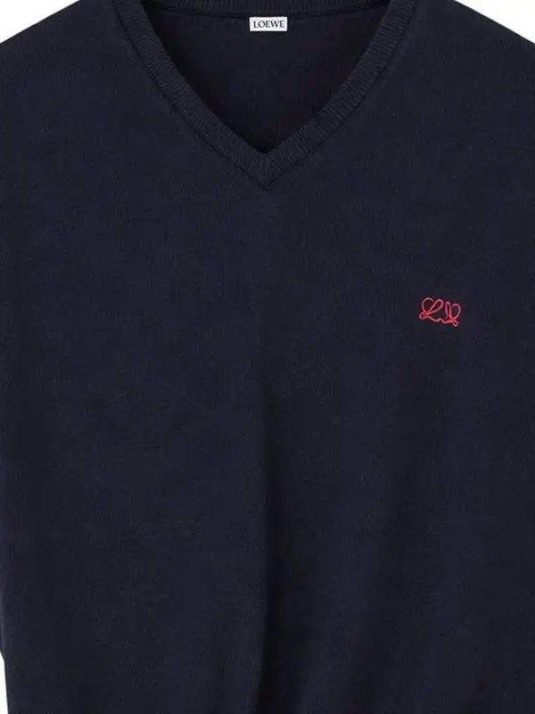 Loewe Sleeveless V-neck Wool Sweater With Knot Detailing - Multicolor