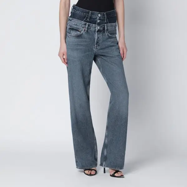AGOLDE Elson Jeans With Double Waistband - Blue