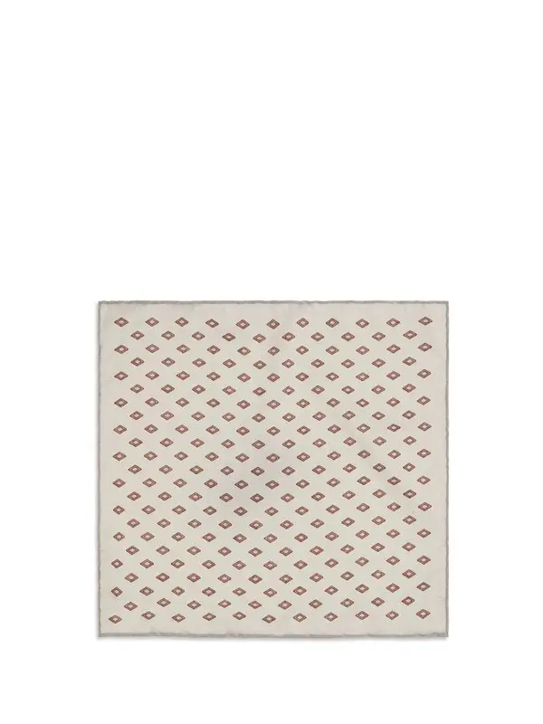 Brunello Cucinelli Silk Pochette With Diamond Pattern - Multicolor