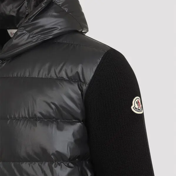 Moncler Ribbed Cardigan With Contrasting Stripes