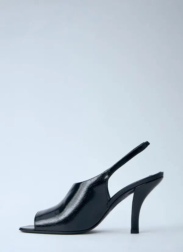 TOTEME Slingback Peep-toe Heels In Leather