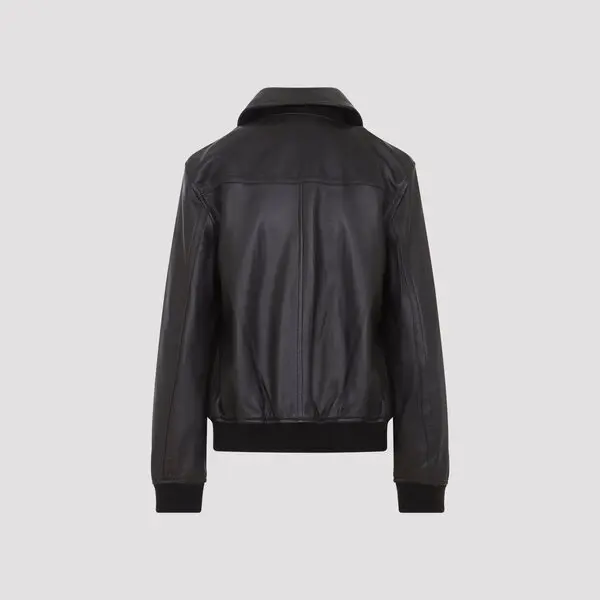 YVES SALOMON Lamb Leather Jacket With Zip Up Front