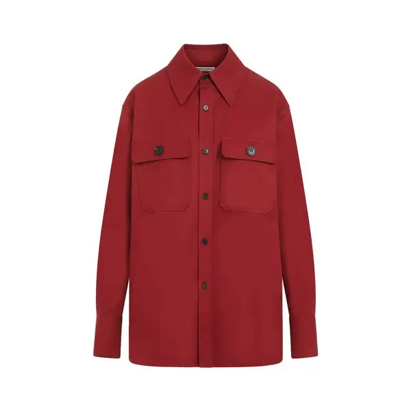 Saint Laurent Cotton Shirt With Button Closure - Red