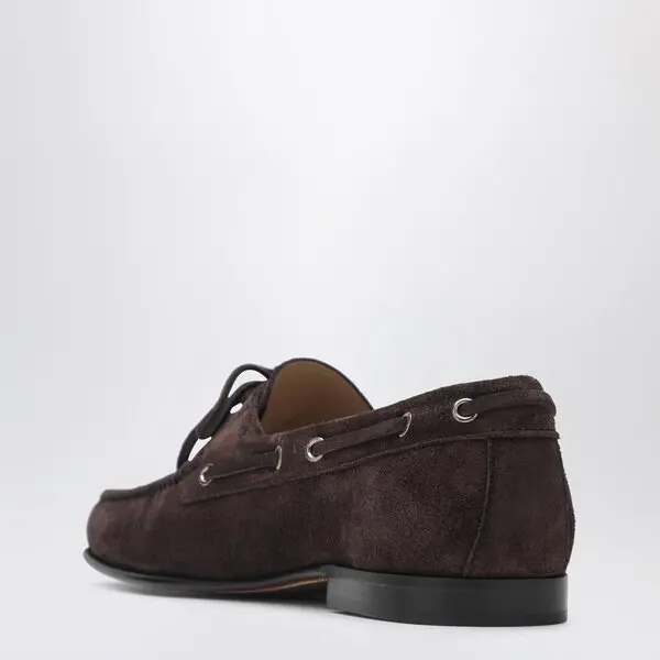 Valentino Garavani Suede Lace-up Loafers - Brown
