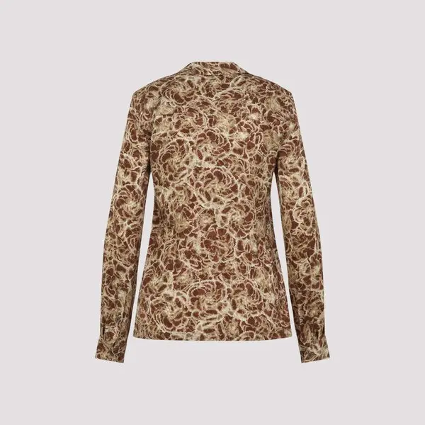Dries Van Noten Printed V-neck Viscose Shirt