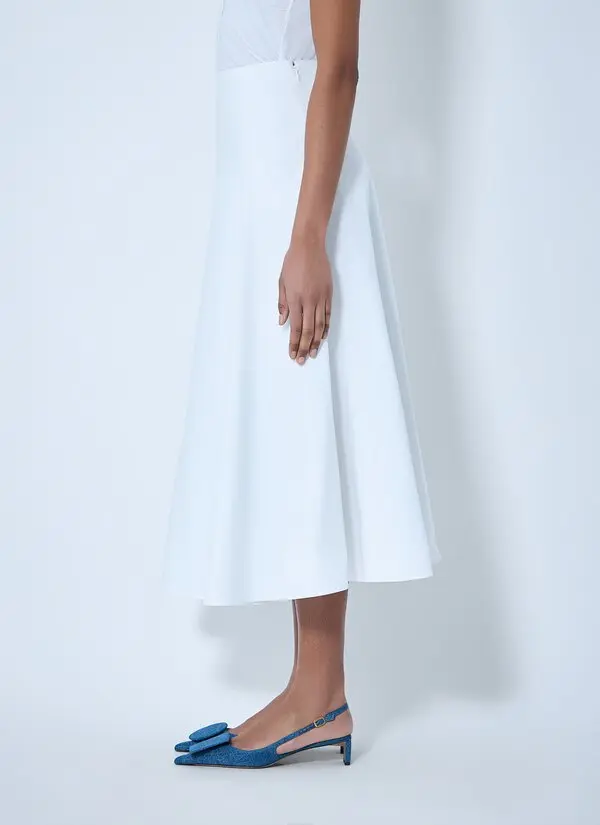 Jacquemus A-line Midi Skirt - White